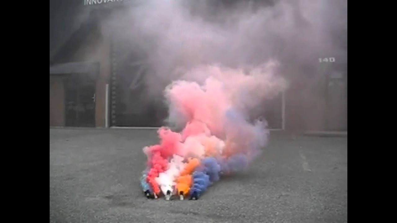 S105 COLOUR SMOKE EMITTERS by Rocket Fireworks Canada - YouTube