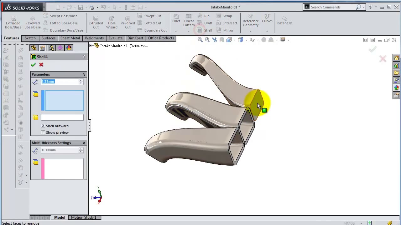 SolidWorks ʬ Tutorial #194 car Intake Manifold - YouTube