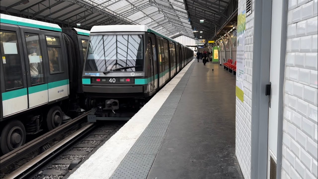 Ligne 6 : croisement de deux MP89 CC 40 et 30 à Sèvres-Lecourbe - YouTube