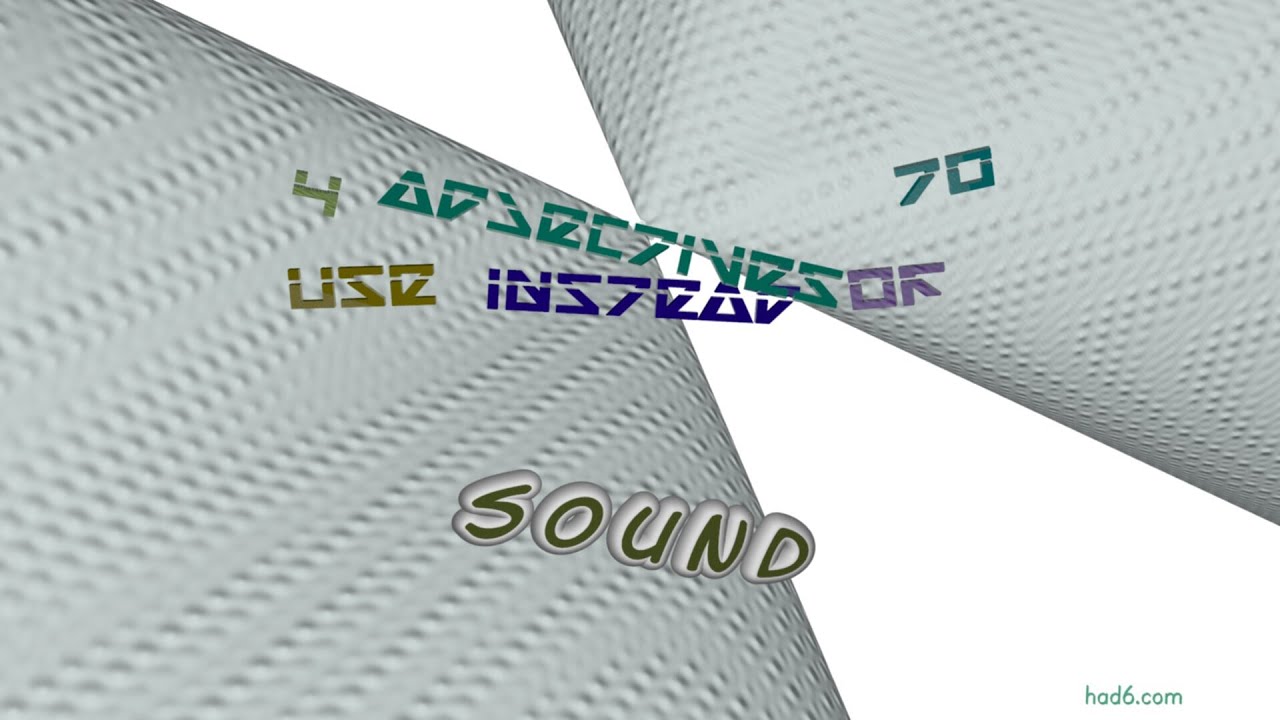 sound - 6 adjectives which mean sound (sentence examples) - YouTube