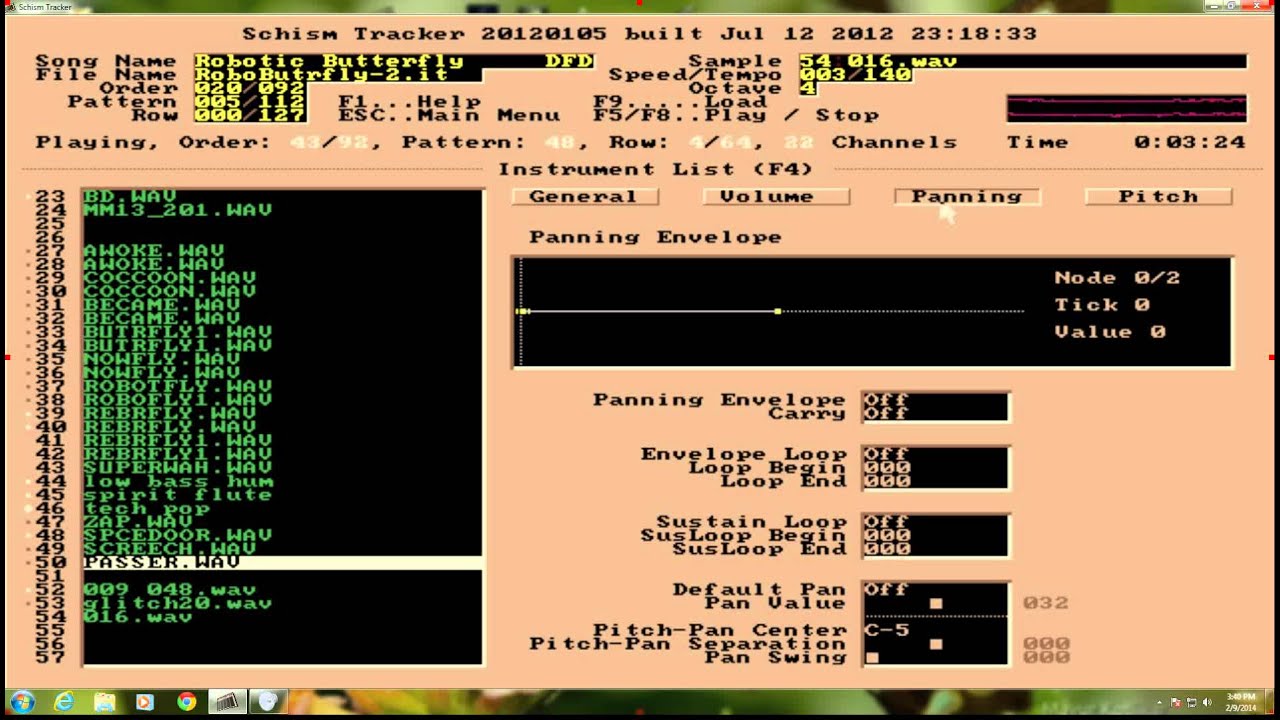 Robotic Butterfly - Schism Tracker - YouTube