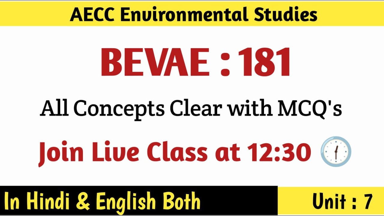 BEVAE 181 Important Questions One Shot Revision December 2024 | IGNOU ...