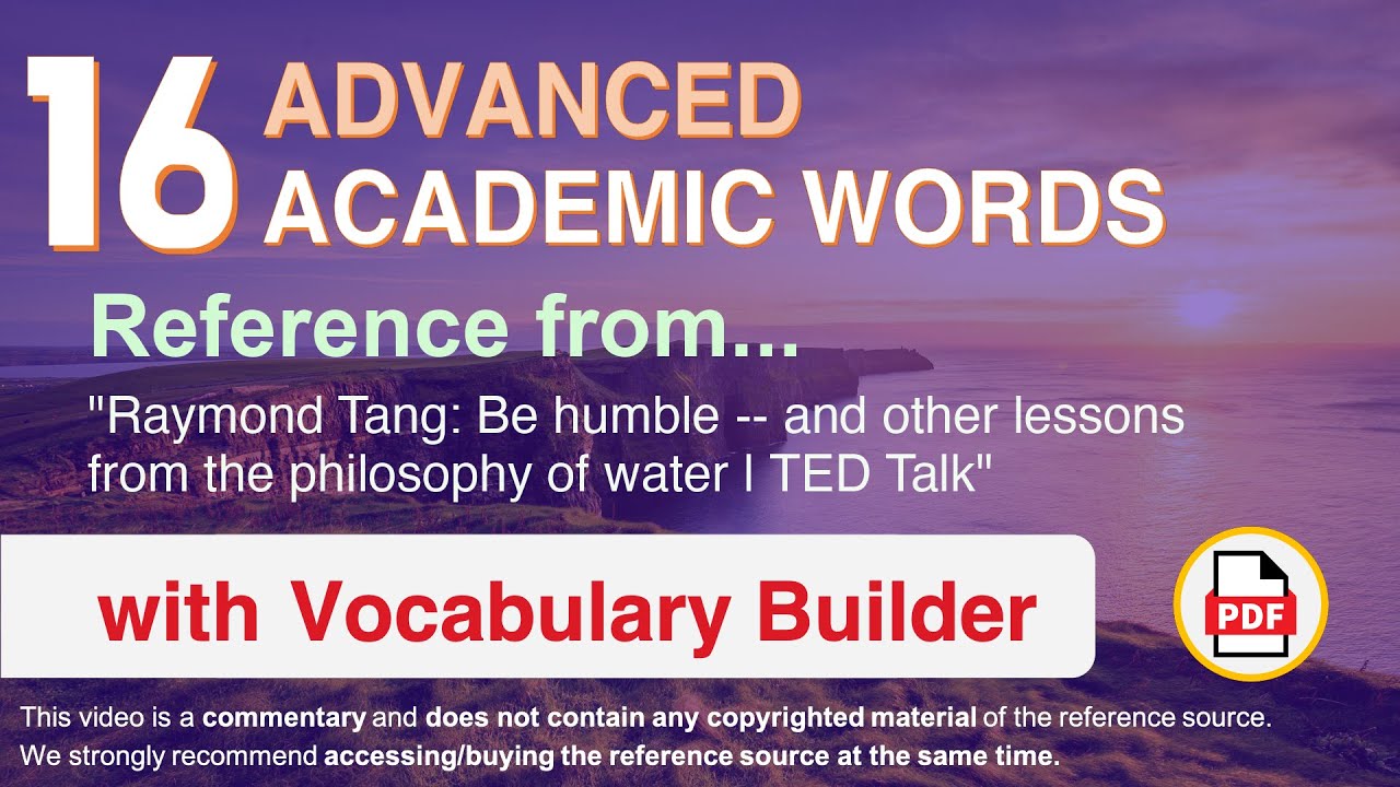 16 Advanced Academic Words Words Ref from "Be humble -- and other ...