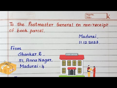 To the Postmaster General on non-receipt of book parcel | 8th standard ...