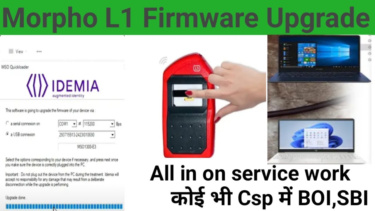 Morpho Idemia Mso 1300 E3 L1 Device | Morpho L 1 Driber Dowanlod | Rd Service installation full ...