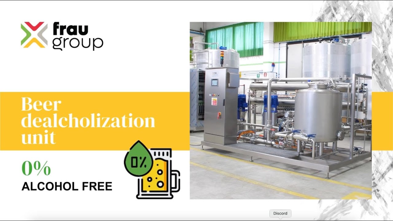 Beer dealcoholization unit for perfect no/low alcohol beer - Fraugroup ...
