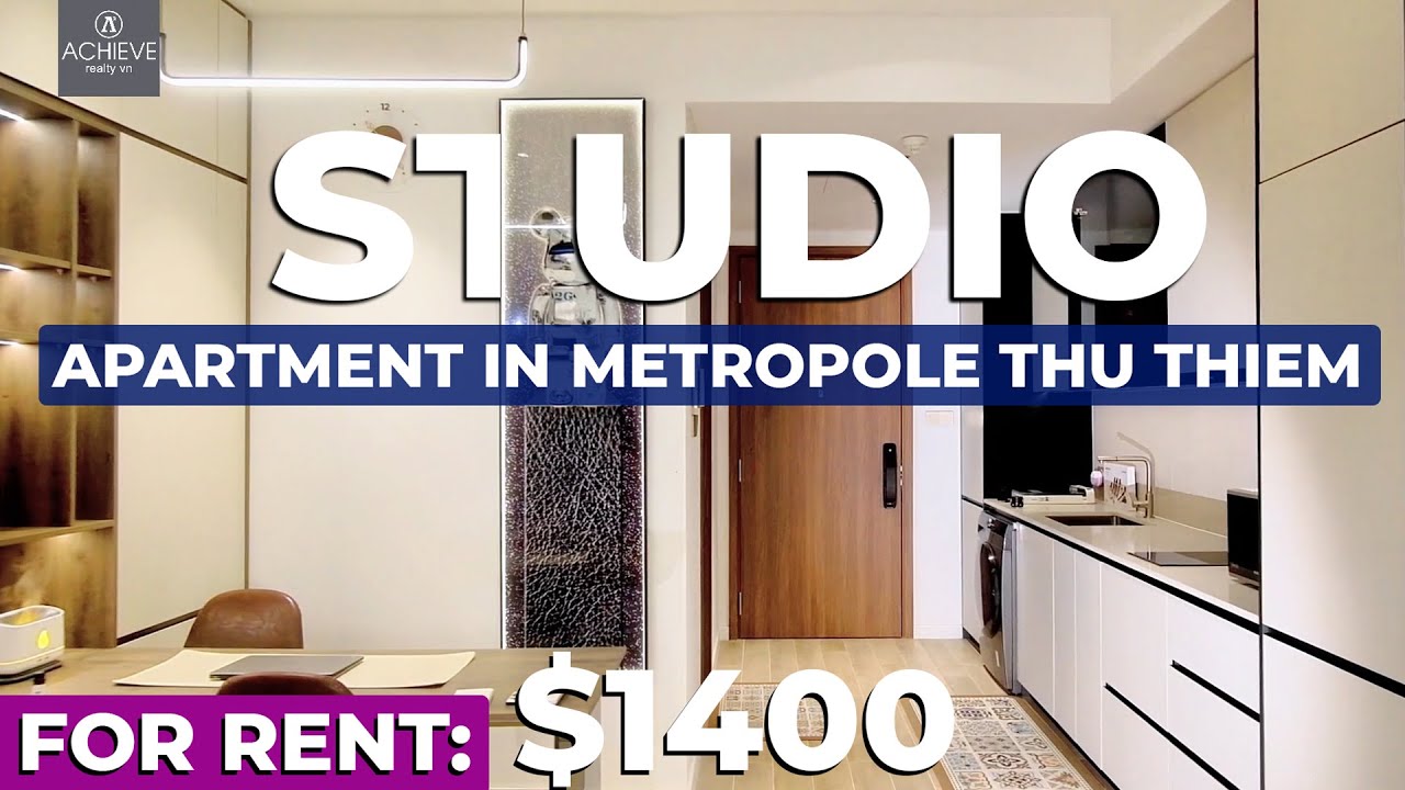 Spacious Studio Apartment in Metropole Thu Thiem | Rent: $1400/Month | +84 86 888 2539 - YouTube