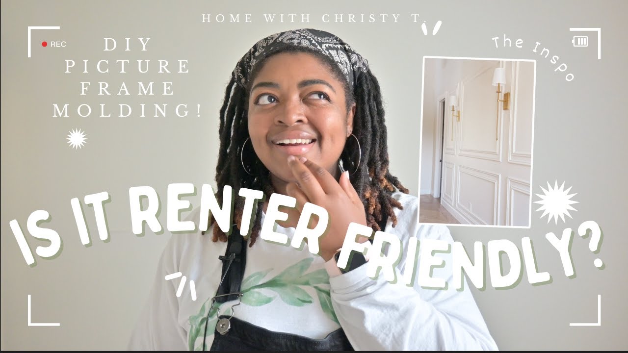 DIY Picture Frame Molding but make it Renter Friendly l Lets do this l ...