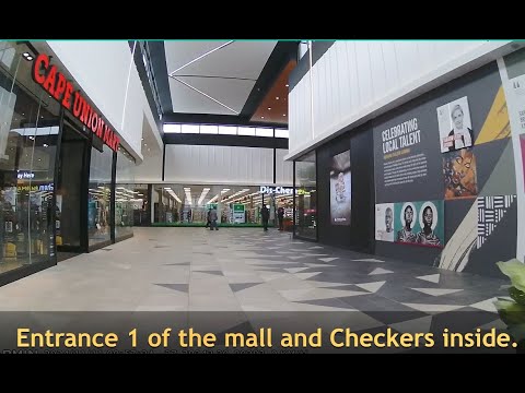 The New Mall - Entrance 1 walkthru and a tour of the New Checkers store ...