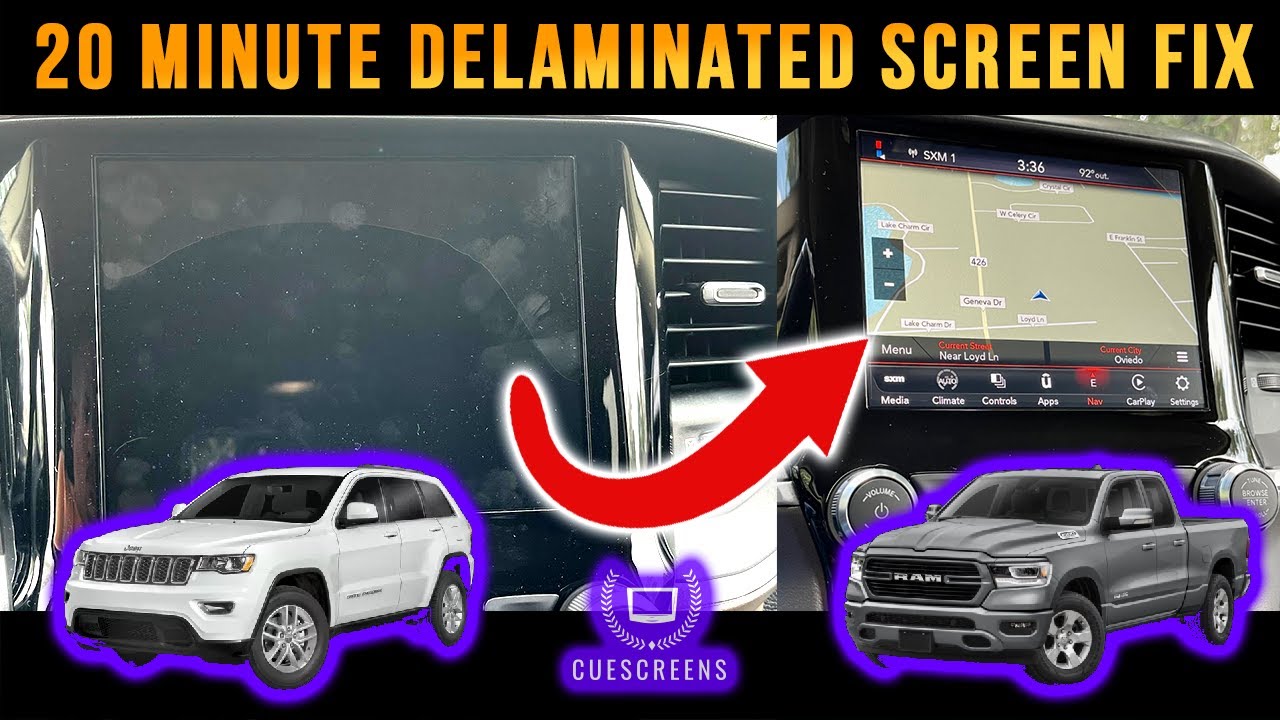 How to DIY replace delaminated screen for 2019+ Jeep Grand Cherokee RAM ...
