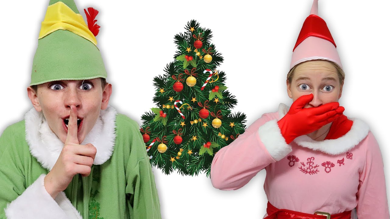 NO TALKING Christmas Tree Challenge! NO SPEAKING! (no electronics bonus ...