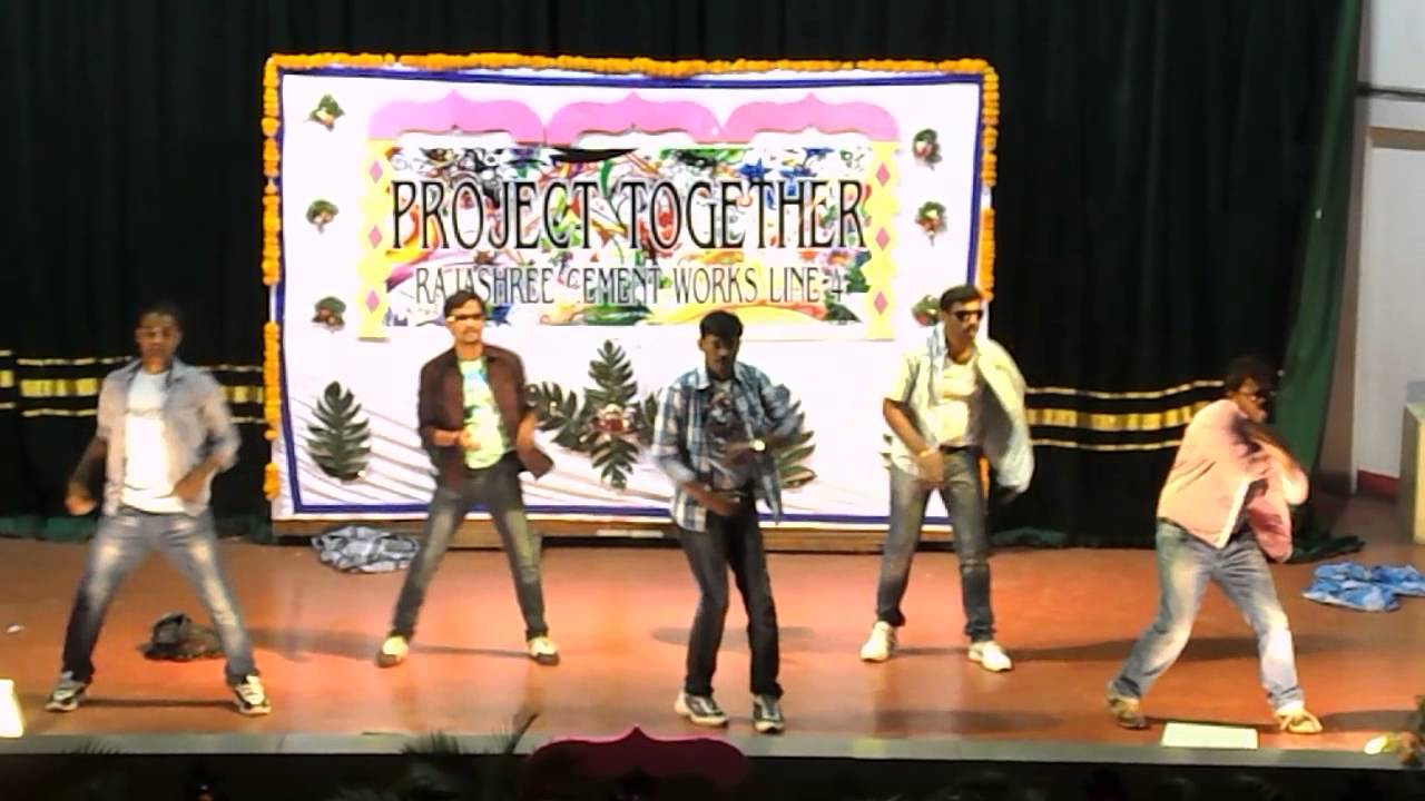 Lungi dance by janardhan reddy Rajashree cement works - YouTube