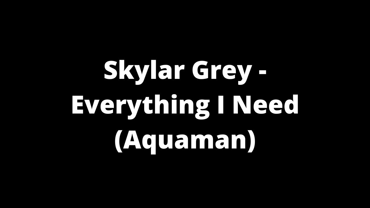 Everything I Need - Skylar Grey (Song Lyrics) - YouTube