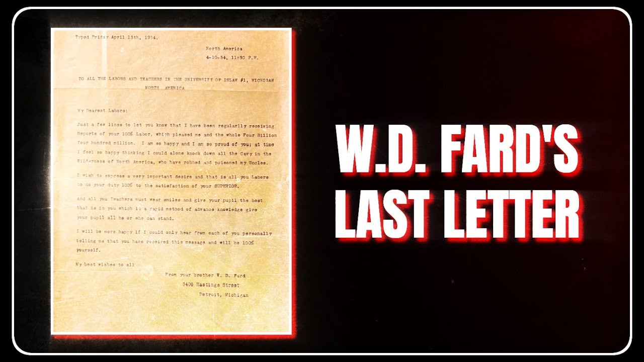 Master Fard Muhammad’s Final Words | The Last Letter - YouTube