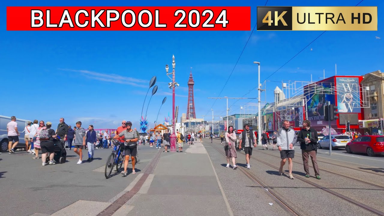 Blackpool Summer 2024: A Beach Walk in August [4K60] - YouTube