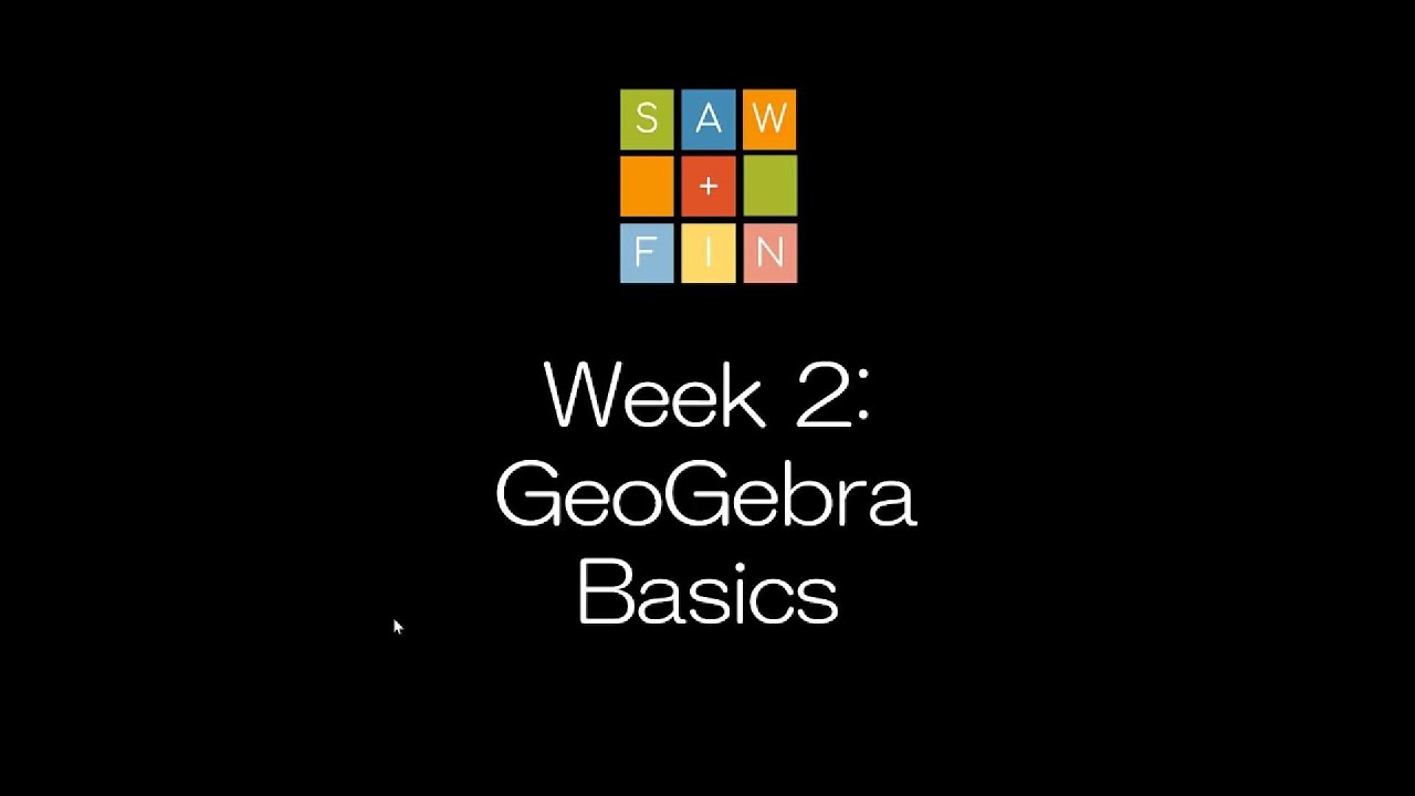 Modern Geometry Week 2 - GeoGebra Basics - YouTube