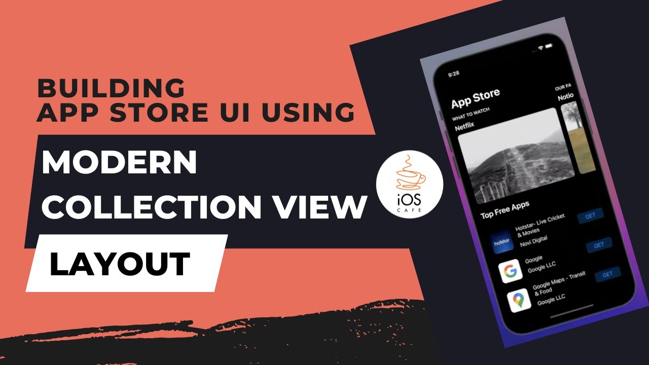 Building app store UI using modern collection view | iOS Cafe event ...