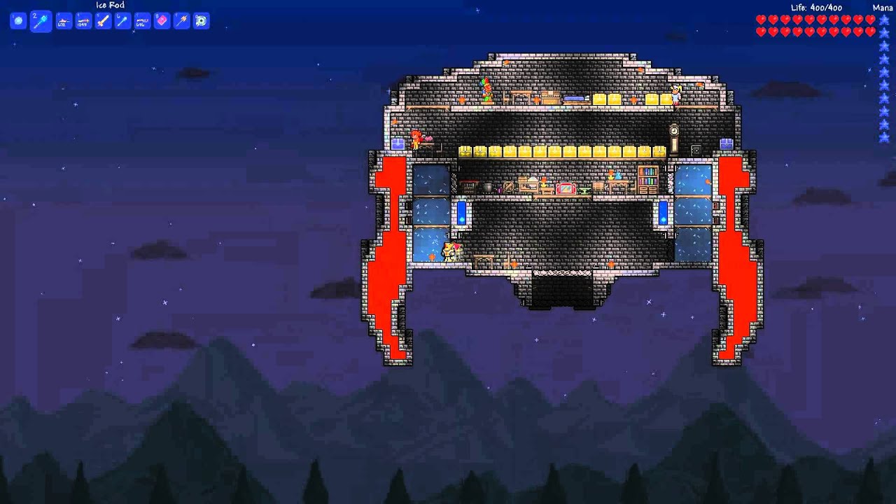 Terraria Spaceship Base - YouTube