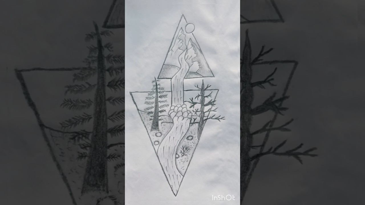 Nature Esye creative drawing. #nature #senri #viral #reels #shorts # ...