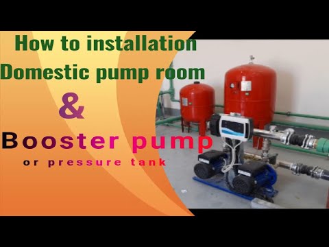 Domestic pump room installation video in apartments Booster pump with ...