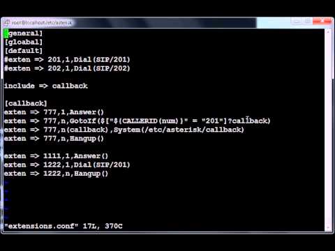 Asterisk: реализация Callback - YouTube
