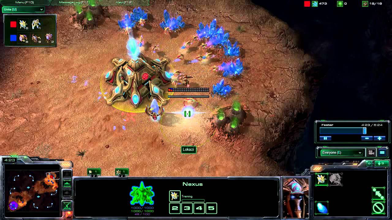 Protoss vs Zerg: Defending an all in 6 pool - YouTube