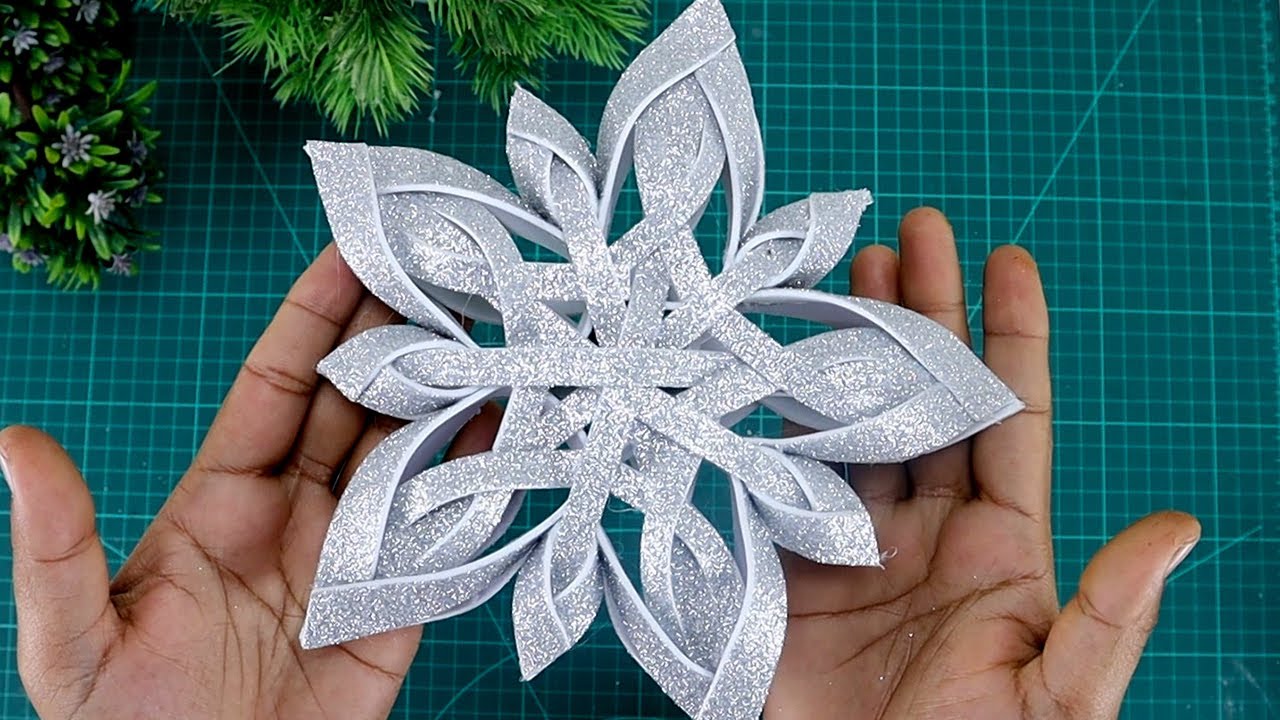 How to Make Star with Glitter Sheet | Glitter Paper Craft Christmas ...