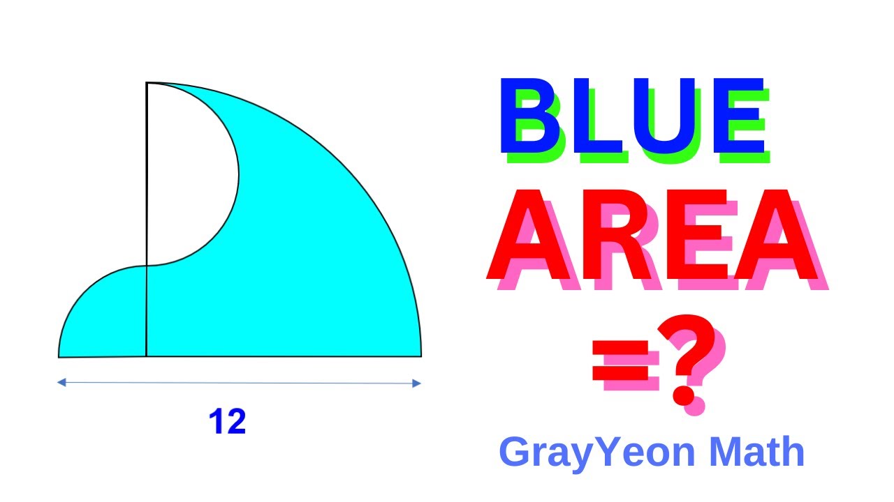 Find the area of the blue region | Geometry Skills | Math Puzzles - YouTube