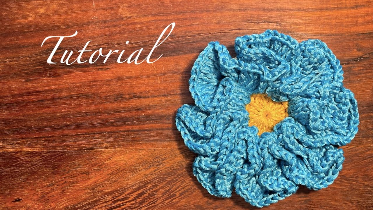How to Crochet an Exotic Carnival Flower 🌸 Tutorial 🌸 Sådan Hækles en ...