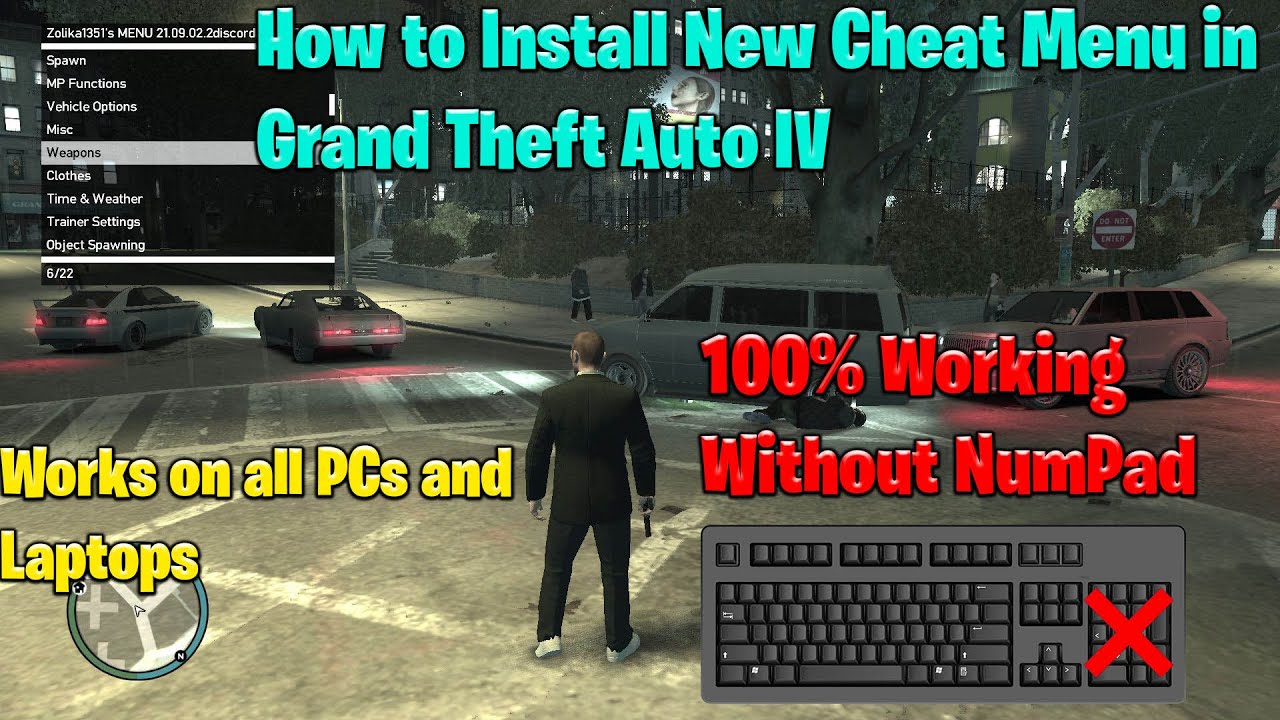 How to Install New Cheat Menu Trainer for GTA IV || No Need of Num Pad ...
