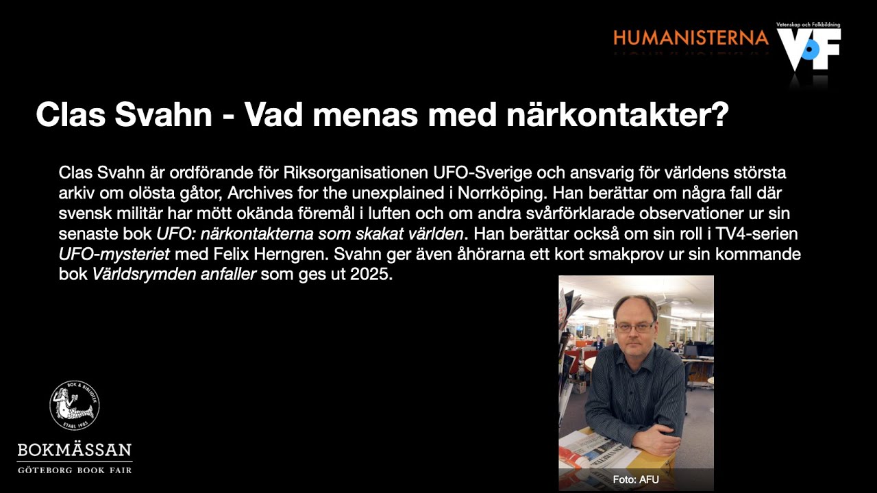 Bokmässan 2024 - Clas Svahn: Vad menas med närkontakter? - YouTube