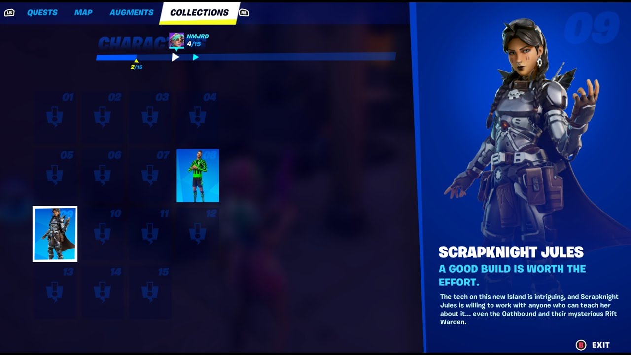 Fortnite - NPC # 09 SCRAPKNIGHT JULES - Chapter 4 Season 1 - YouTube