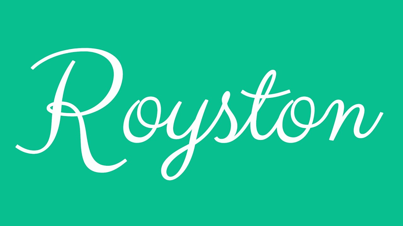 Learn how to Sign the Name Royston Stylishly in Cursive Writing - YouTube