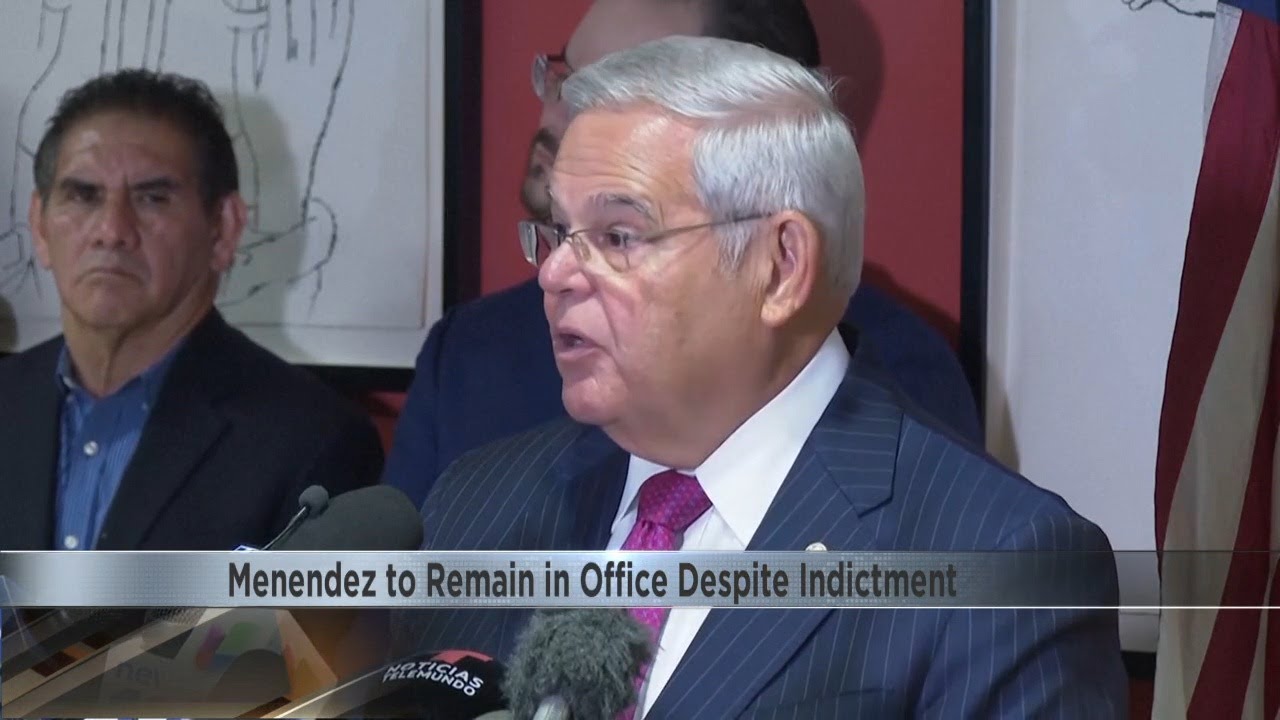 Menendez to remain in office despite indictment - YouTube