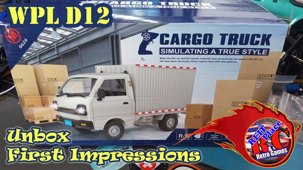 WPL D12 - Cargo Truck - 20 dollar Pick Up - Unbox - First Impressions - YouTube