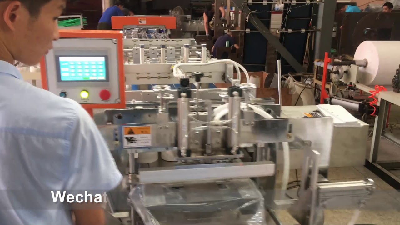 New design toilet tissue multi rolls packing machine - YouTube