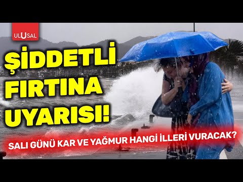 Şiddetli fırtına uyarısı: Salı günü kar ve yağmur hangi illeri vuracak?