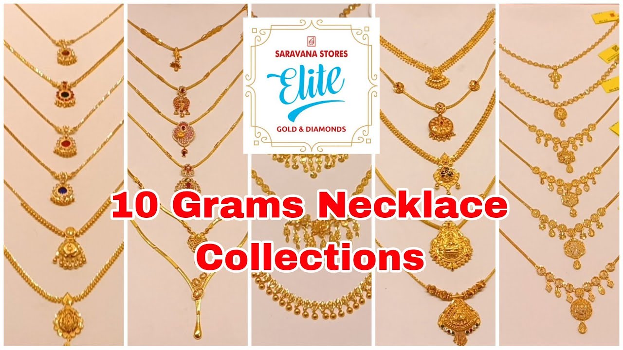 Saravana Elite Gold Necklace Collections |10 Grams Necklace | Bombay ...