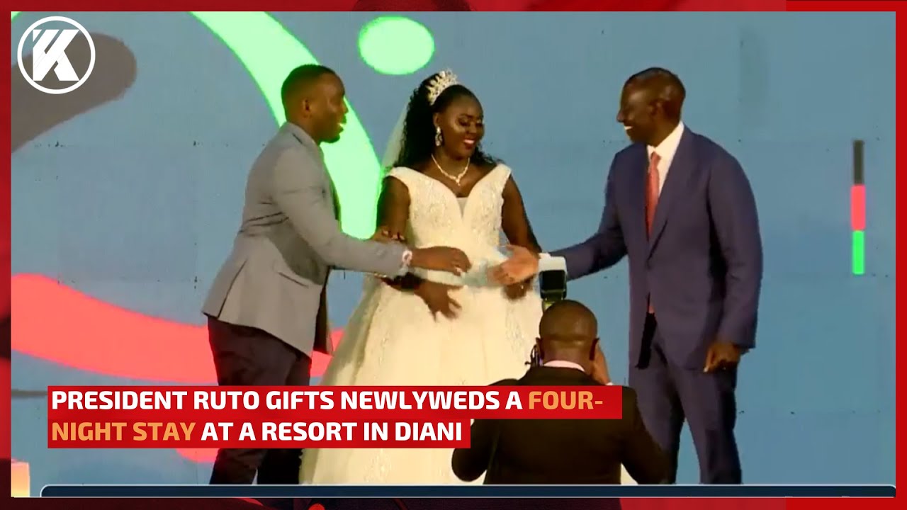 President Ruto gifts newlyweds a four-night stay at a resort in Diani ...