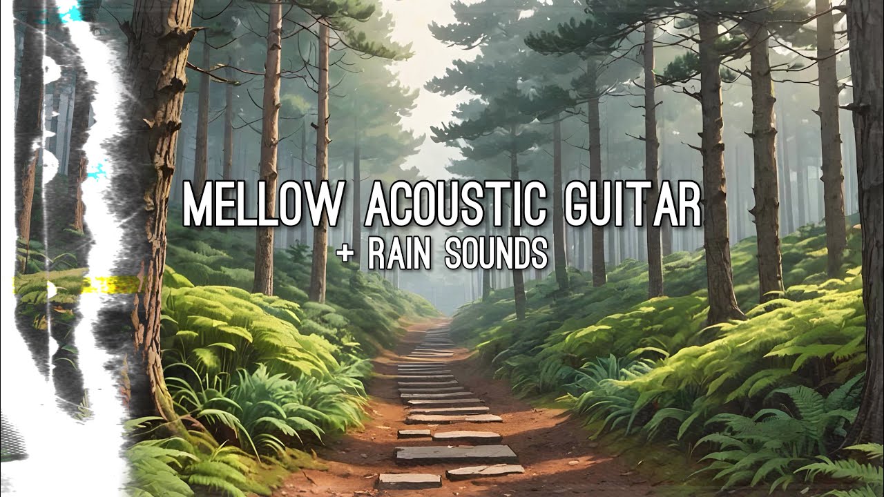 Mellow Acoustic Guitar + Rain Sounds (1 Hour) 🌱 peace/relaxation/focus ...