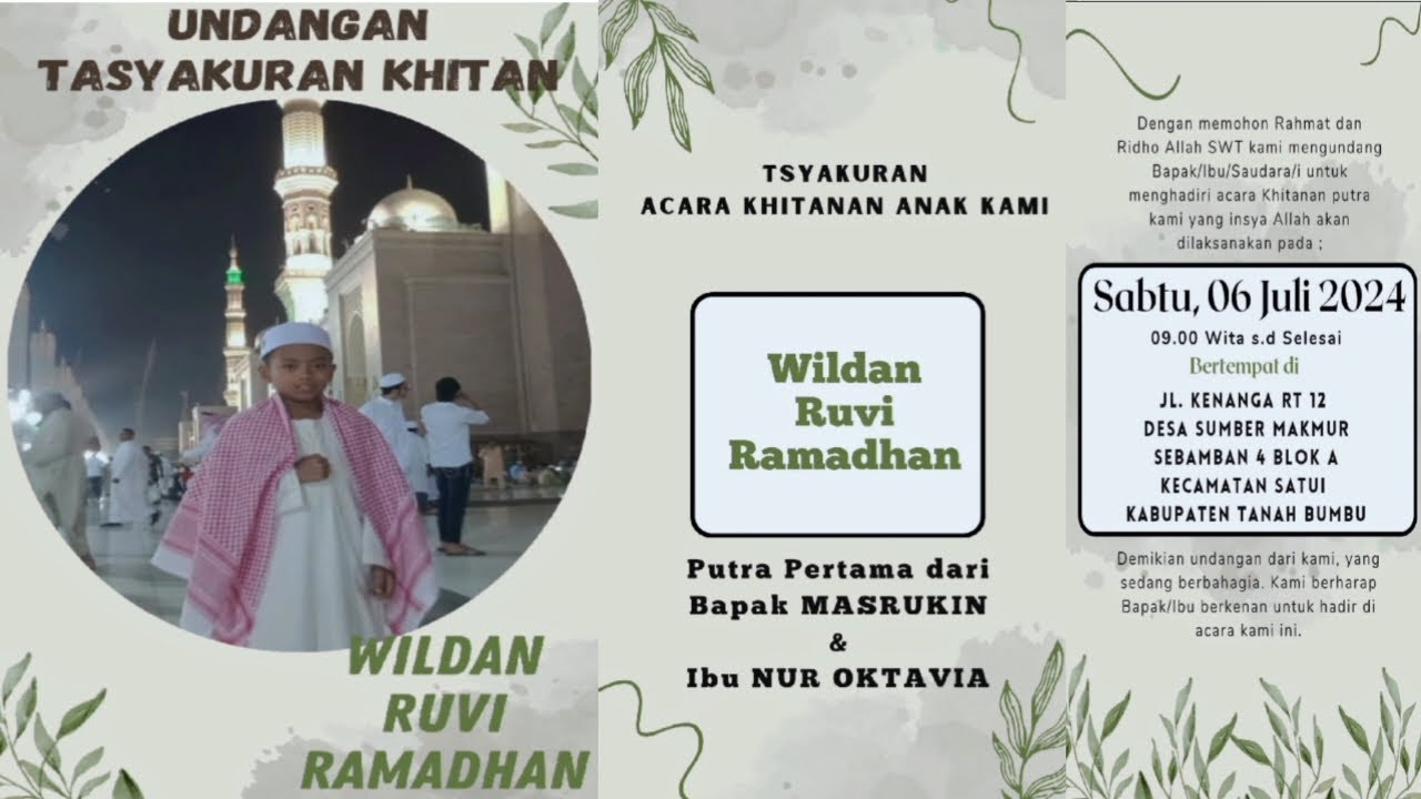 KHITANAN WILDAN RUVI RAMADHAN. DESA SUMBER MAKMUR - YouTube