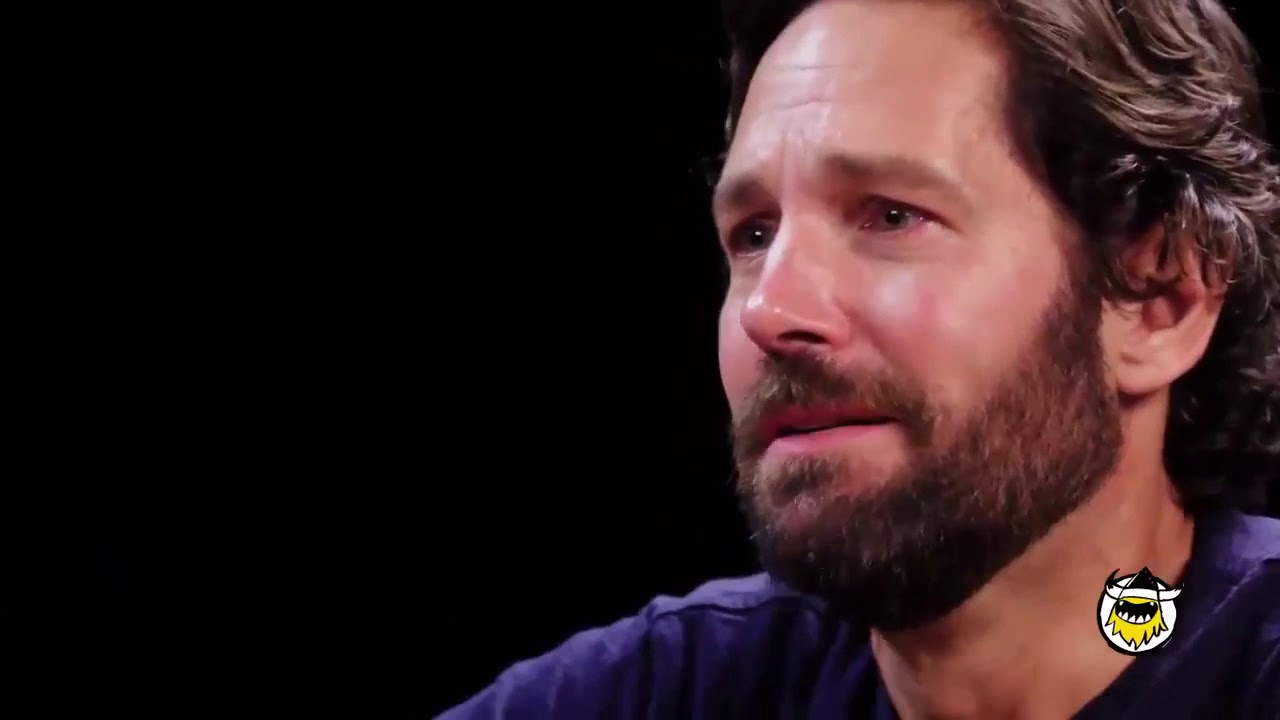 Paul Rudd crying and choking on tears - YouTube