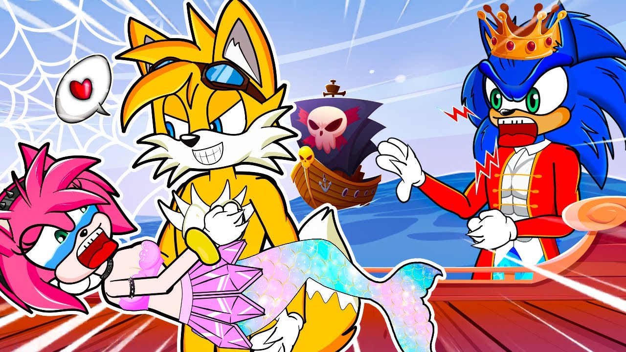Please save Amy Mermaid , King Sonic !!! | Sonic Animation - YouTube