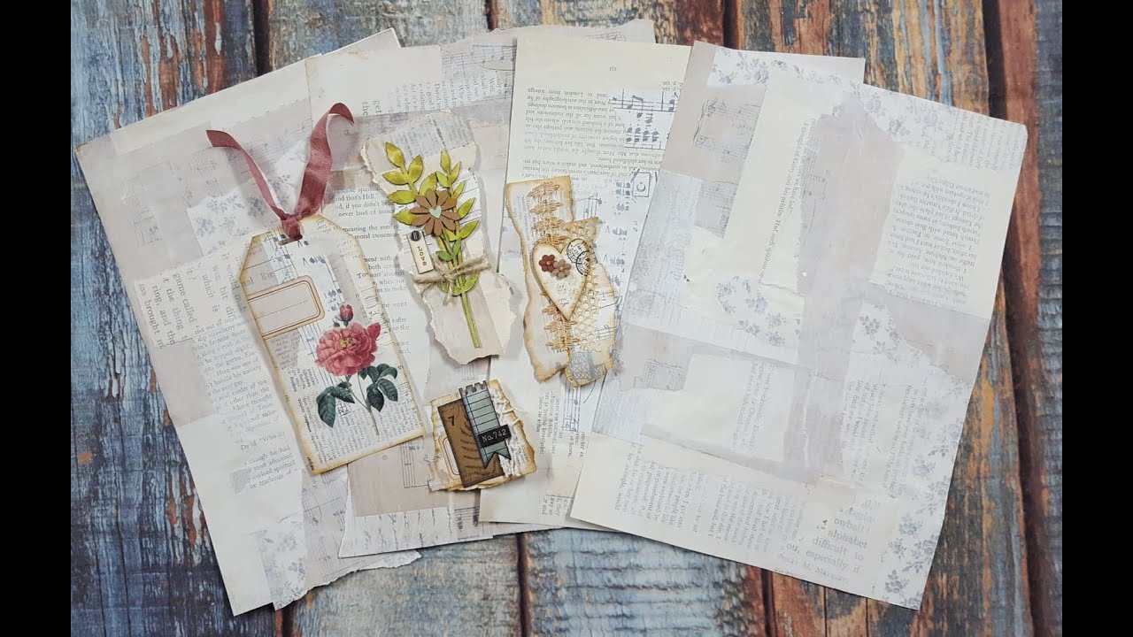 Collage Papers - Use up your scraps - YouTube