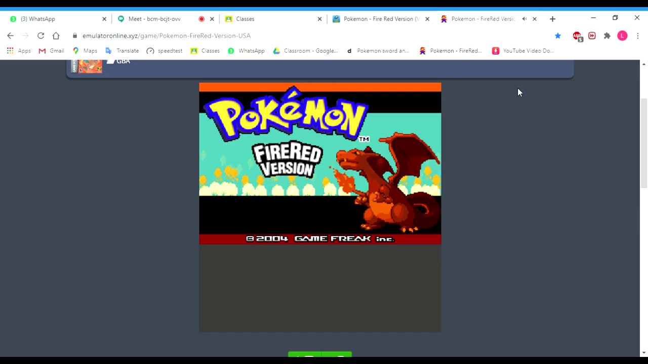 Download and play it online easily Pokemon Fire Red version game in pc ...