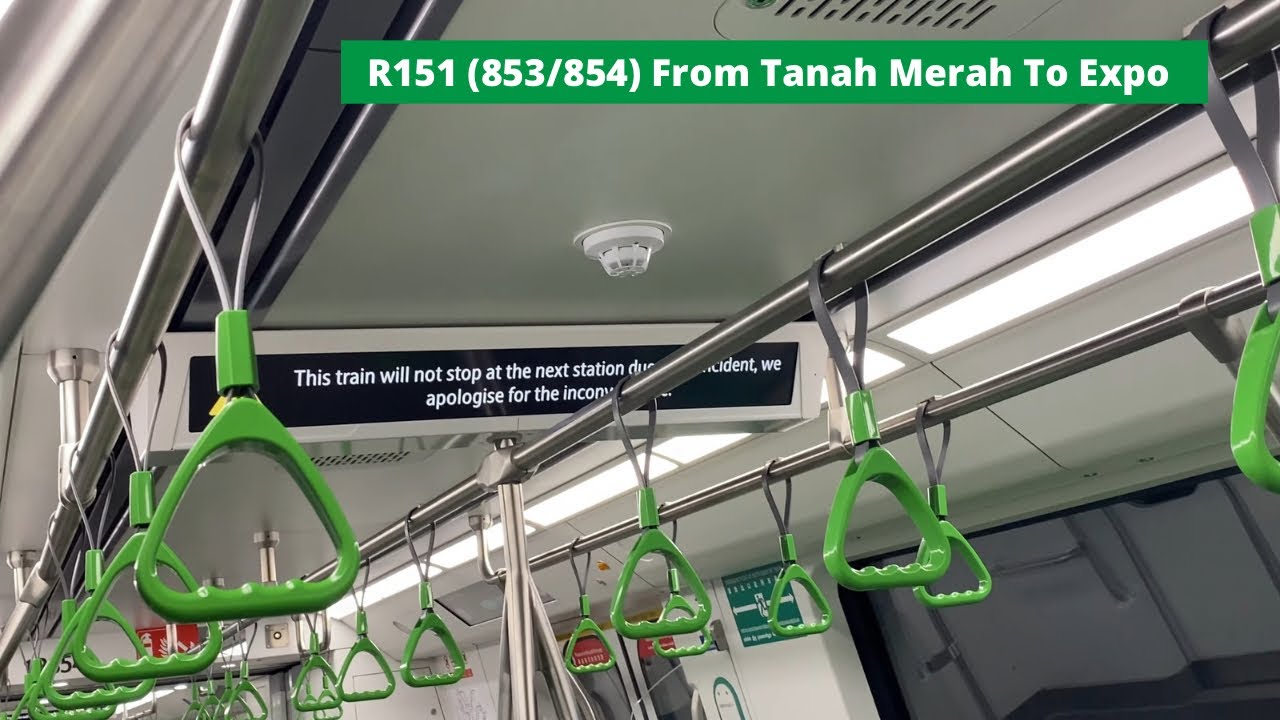 [Skip Station Annc][SMRT] R151 (853/854) from Tanah Merah to Expo - YouTube