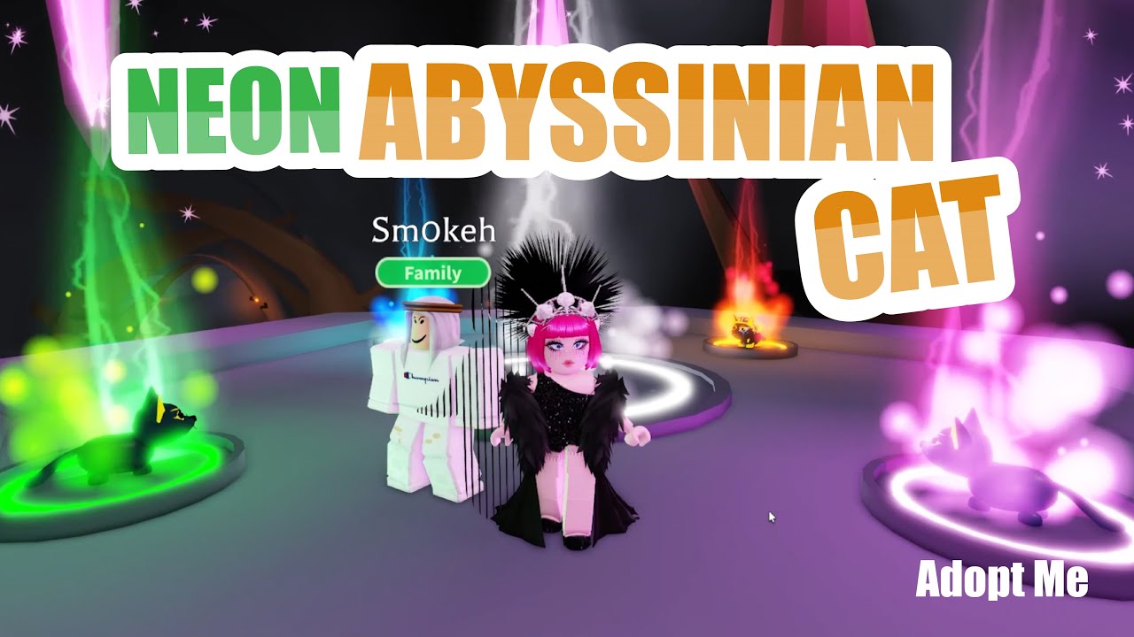 Making Neon Abyssinian Cat 🥰 😍 in Adopt Me - YouTube