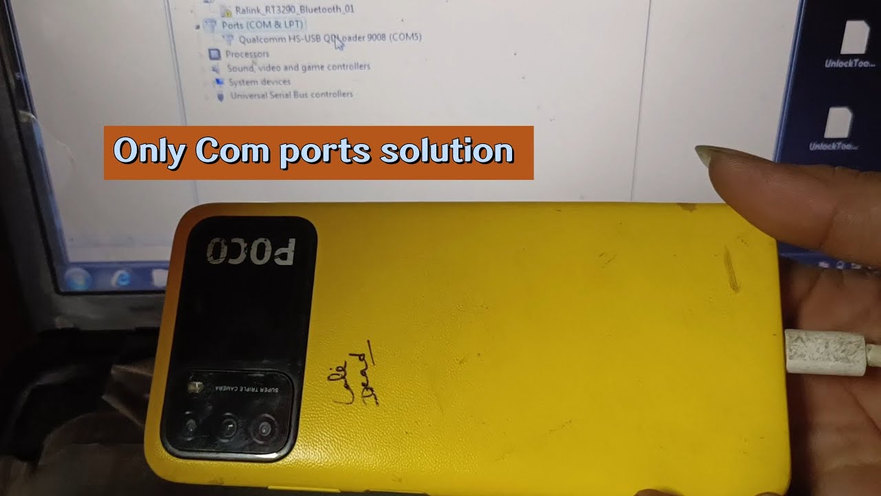 Mi Poco M3 ,Mi Mobile only com ports show and dead solution - YouTube