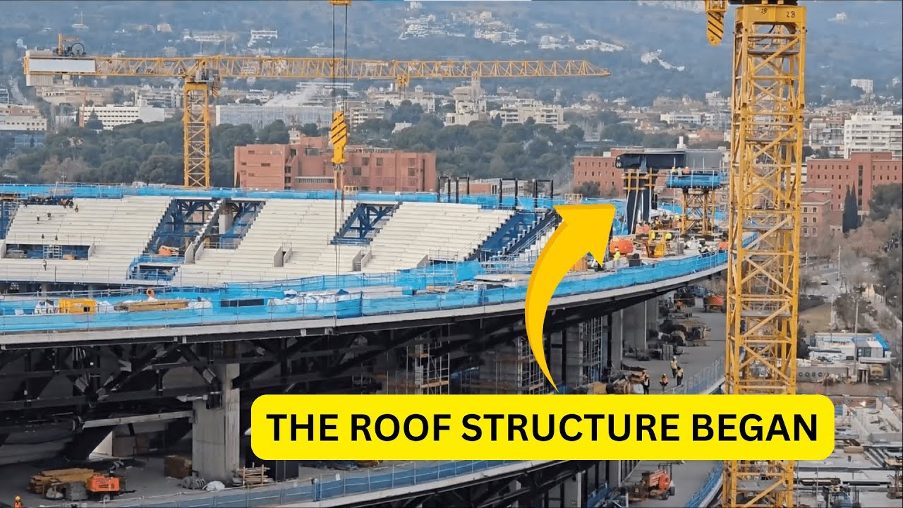 Camp Nou Is Moving Fast! 😱 Roof Structure Begins | Latest Construction ...