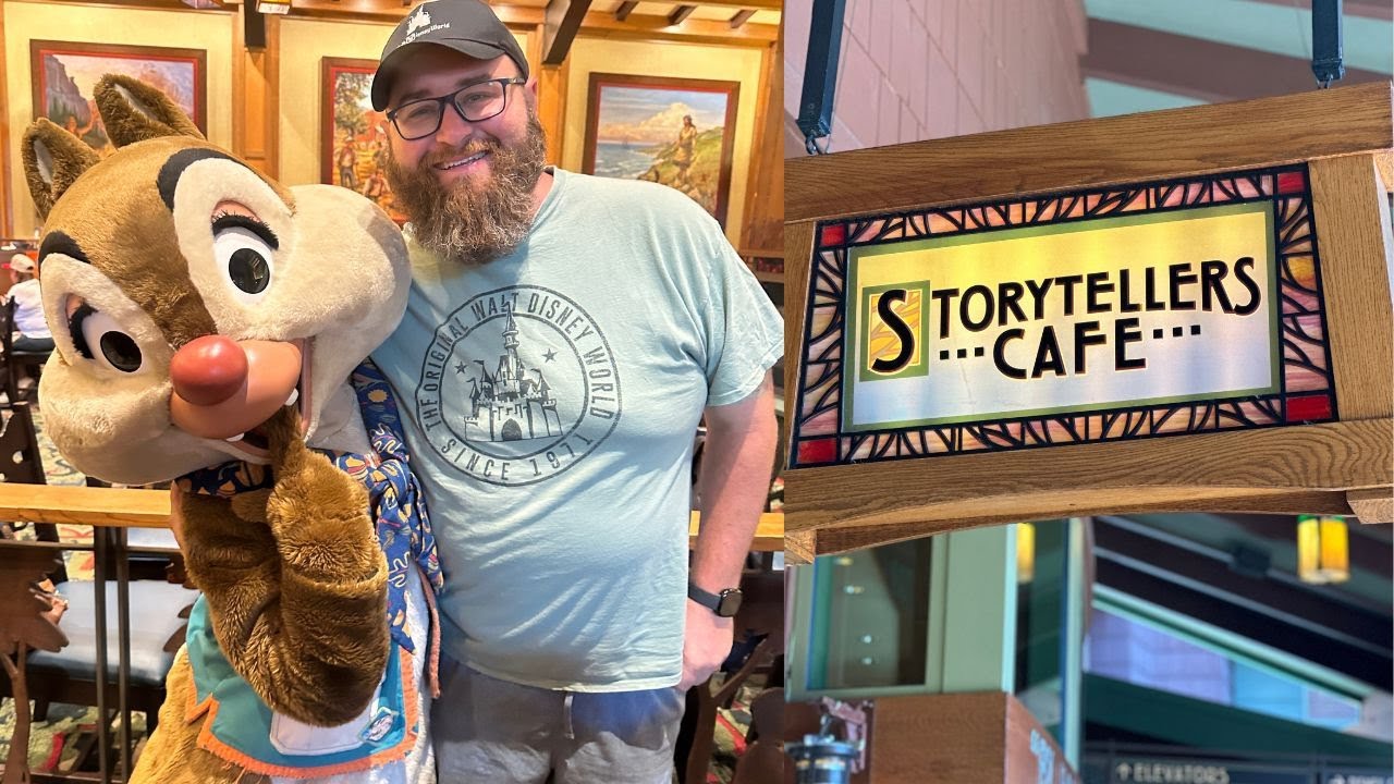 Eating at Disneyland's BEST Buffet | Storytellers Cafe | Breakfast ...